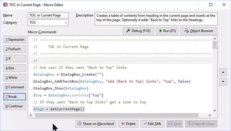 New Macro Upload Experience available within OneNote - Onetastic